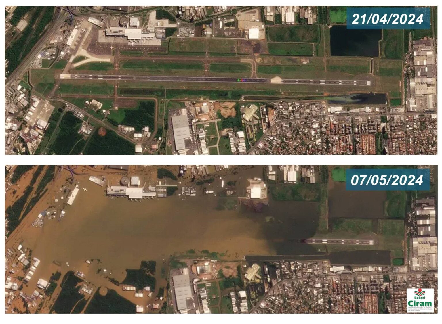 A enchente do RS registrada pelo satélite Sentinel-2 – EPAGRI/CIRAM